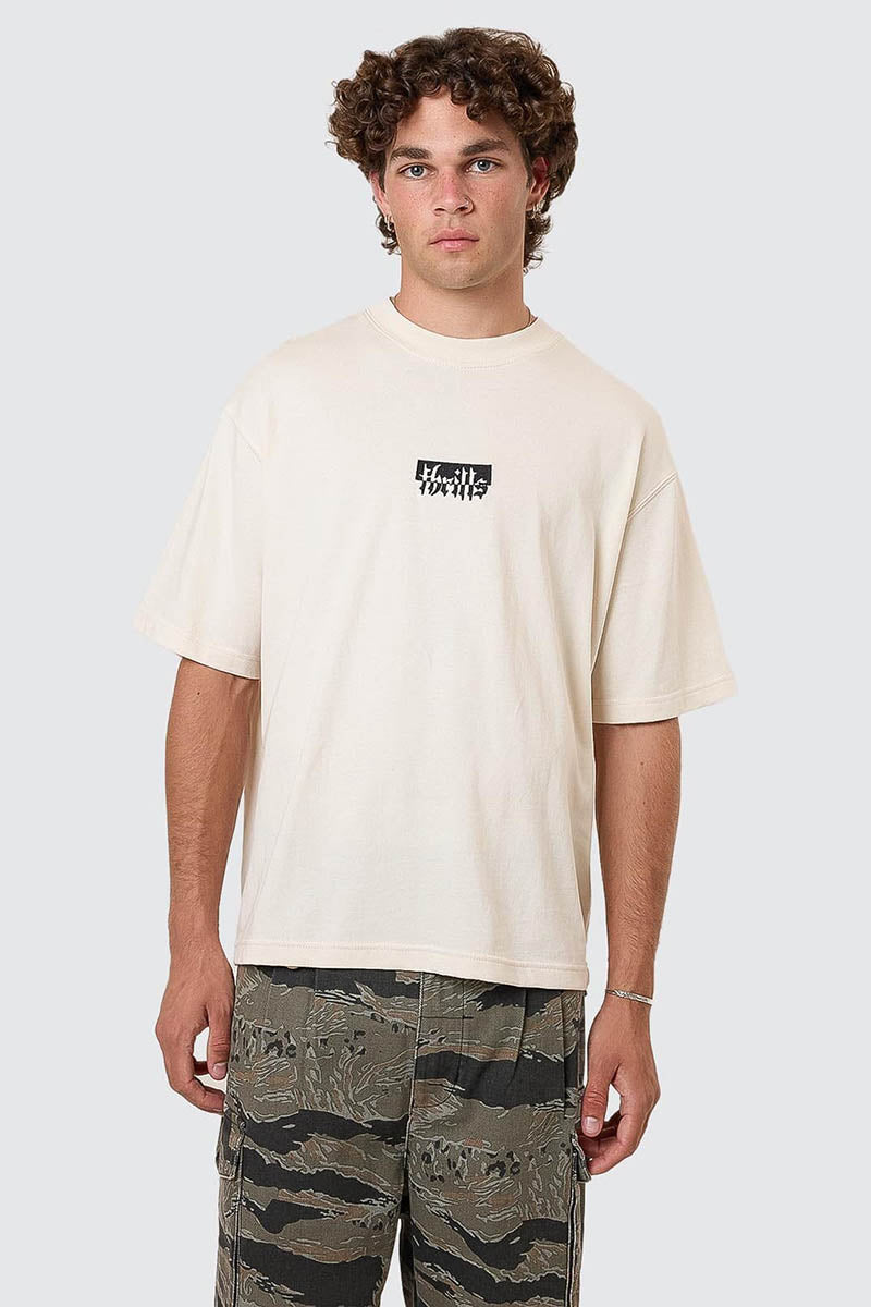 THRILLS Cheap Thrills Embro Box Fit Os Tee Unbleached – Corner Store Wanaka