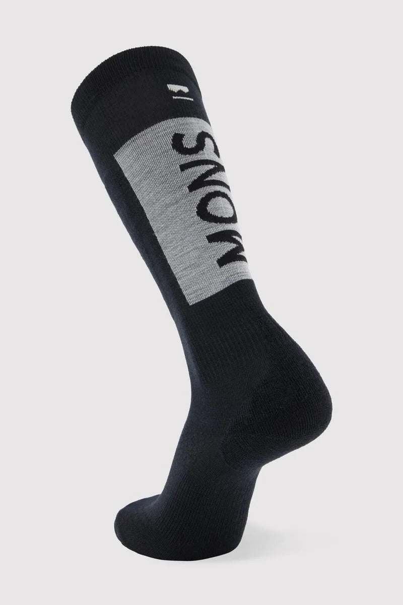 Buy MONS ROYALE Unisex Atlas Merino Snow Sock Logo Black | Corner Store